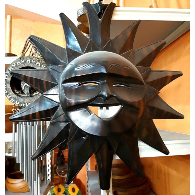 LARGE WOODEN SUN MASK, 26 INCHES | Shopee Philippines