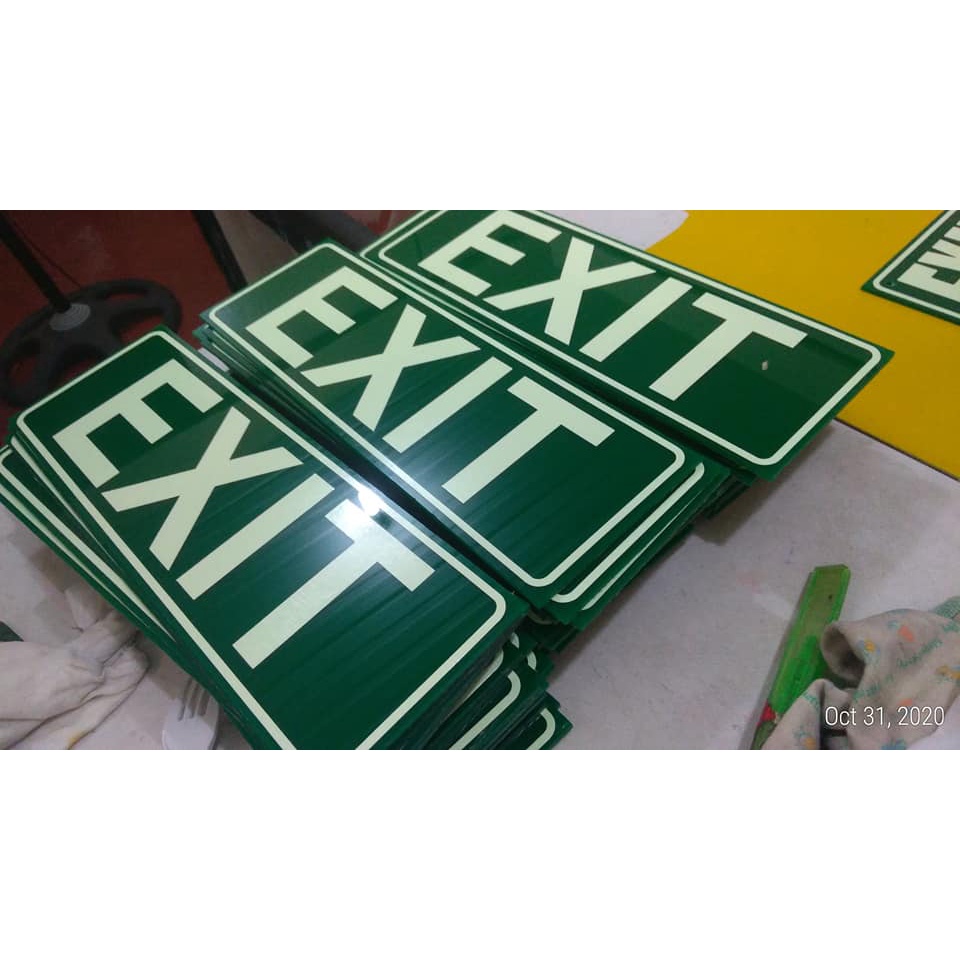 Luminous Exit Sign - 4x12 Acrylic | Shopee Philippines