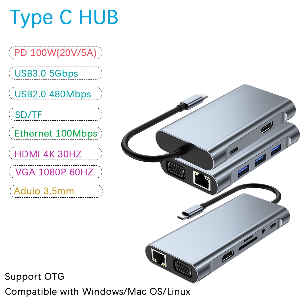 Type C HUB USB C HUB USB HUB Type C docking station Multiple Type C HUB ...