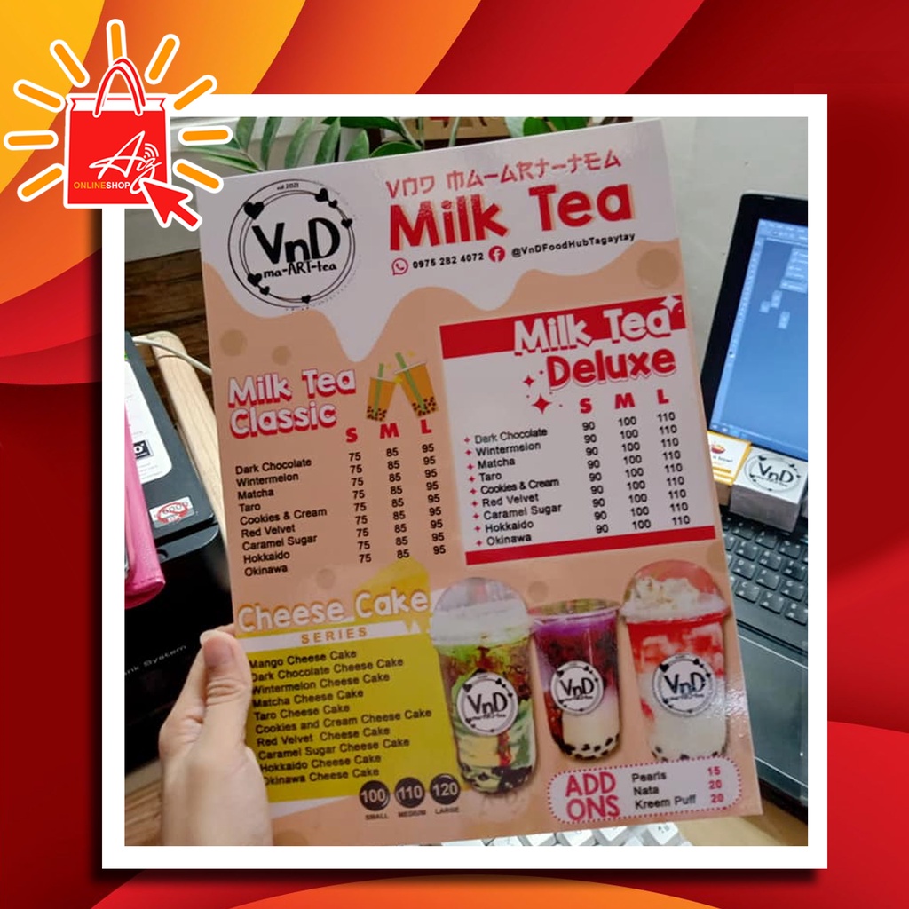AIZ A4 Sintra Board Menu (Layout &print) | Shopee Philippines