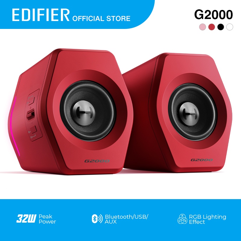 Edifier G2000 - 2.0 Gaming Speakers with USB soundcard LED & Powerful ...