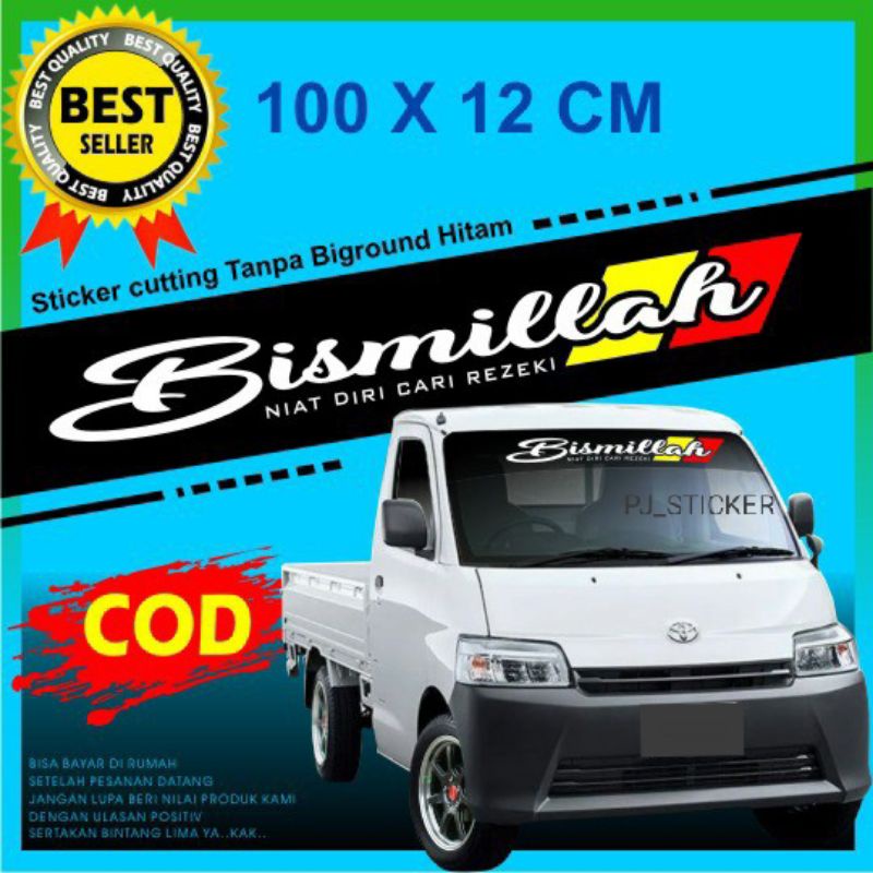 Sticker cutting Bismillah pick up Car Glass sticker | Shopee Philippines