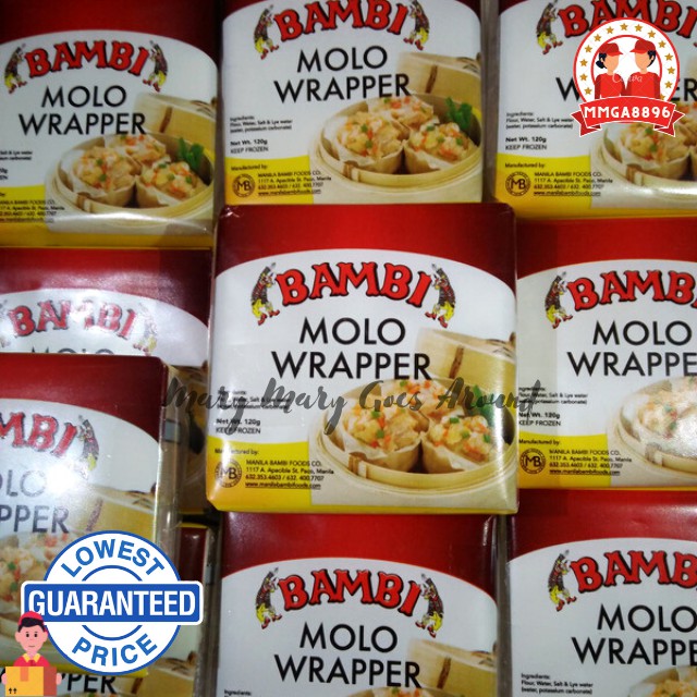 Bambi Siomai Wrapper / Molo Wrapper Small 120 grams 2 1/2" x 2 1/2 ...