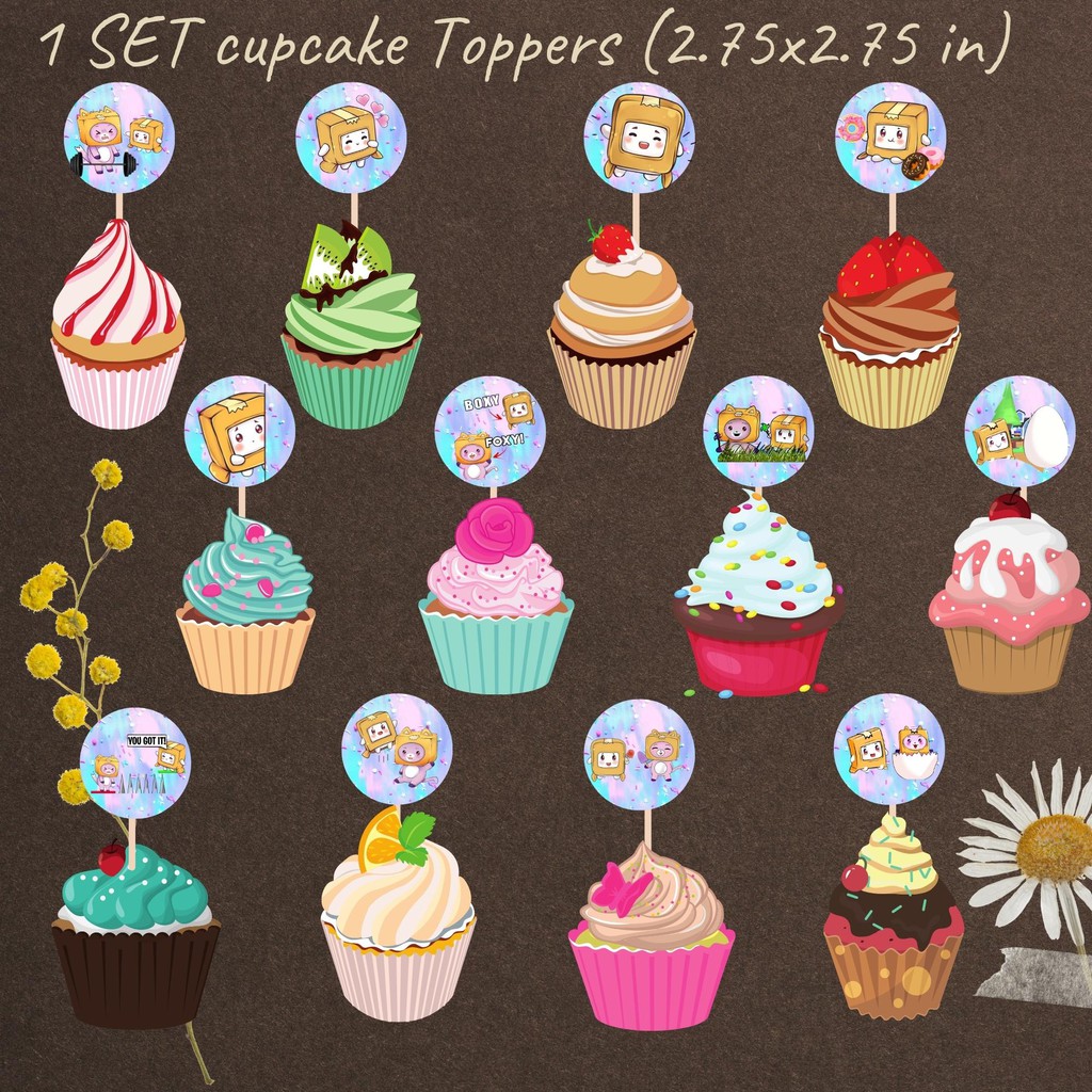 Lankybox Cupcake Toppers | Shopee Philippines