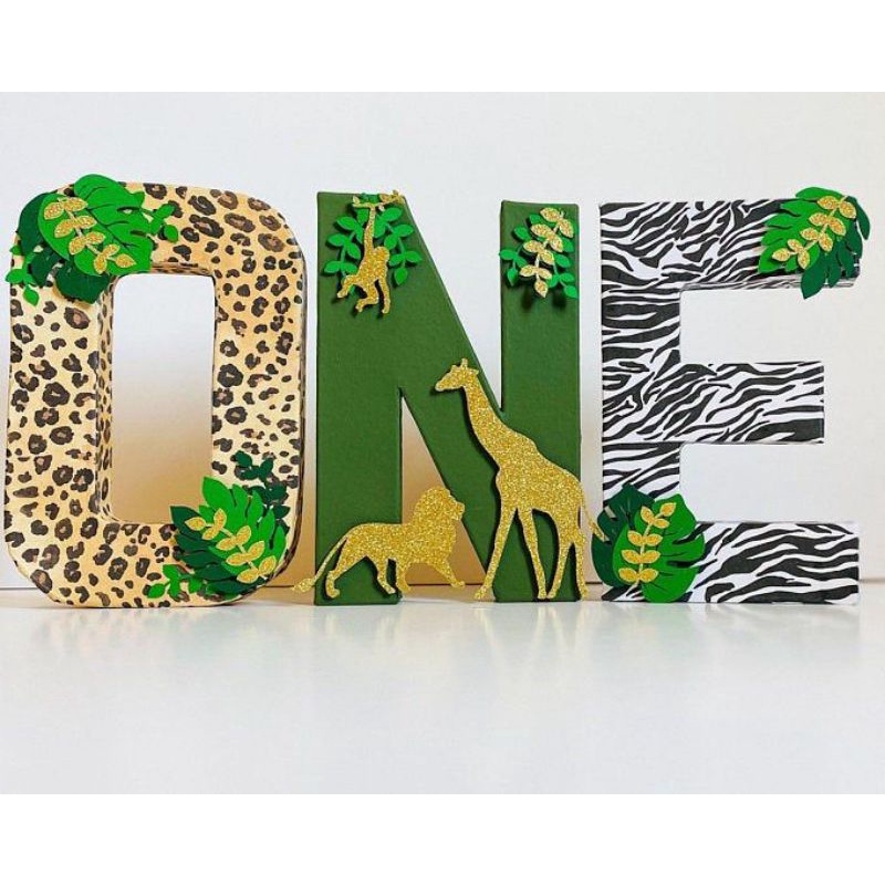 Safari Theme 12 inches letter standee painted customizef | Shopee ...