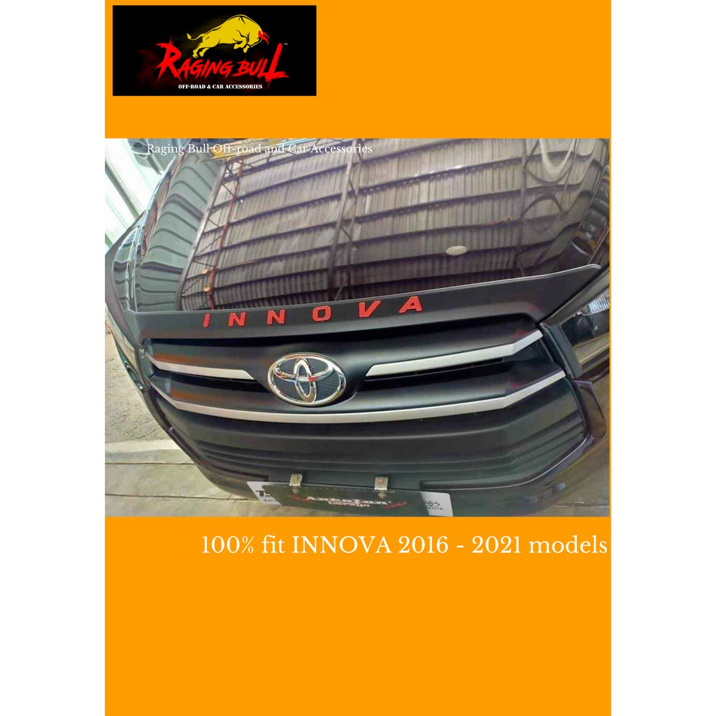 2016 - 2025 Innova Hood Guard Lip - Front Lip Hood Shield - Red Logo ...