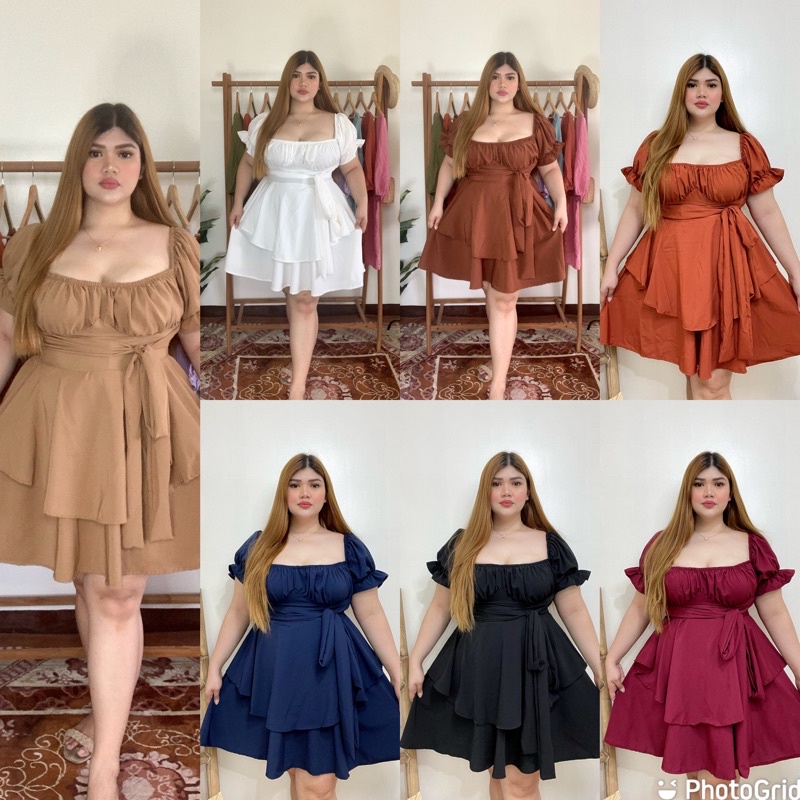 PLUS SIZE: STEPHANIE DRESS | Shopee Philippines
