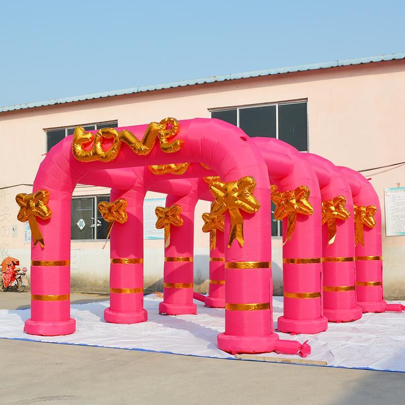 New 4 meters 5 meters wedding inflatable arch flower door wedding ...