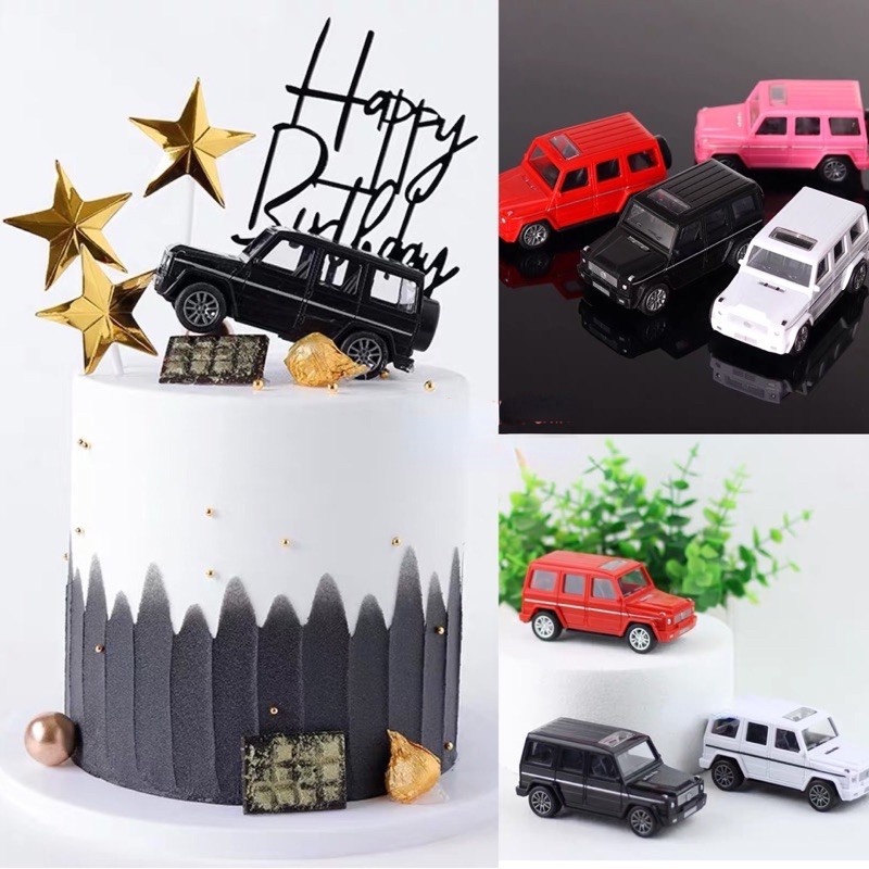 Cartoon Car toy Cake Topper For Kids Birthday Cute Transportation Cake ...