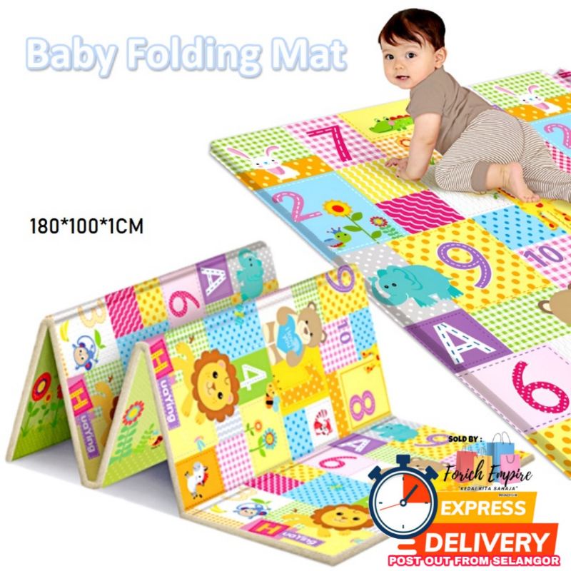 CW Foldable Baby Crawl Playmat Floor Carpet Foam Pad Bedroom Rug Soft ...