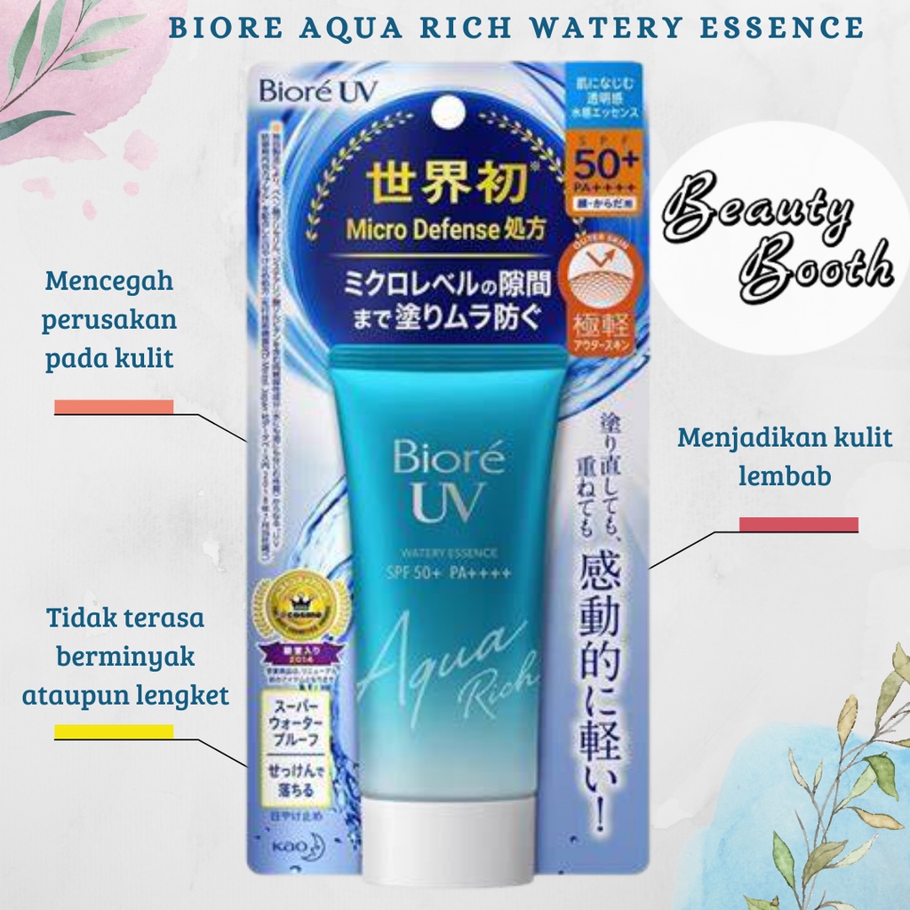 Biore UV Aqua Rich Watery Essence Spf 50 / NEW / ORIGINAL / BIORE ...