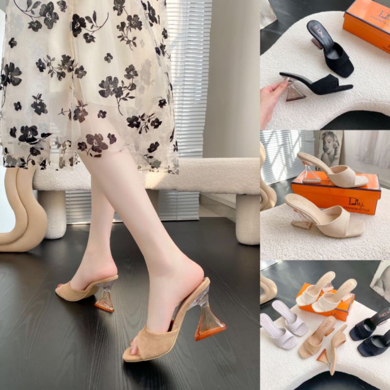 Mkc New Suede Sandals (338-3) 3.5 inches heels | Shopee Philippines