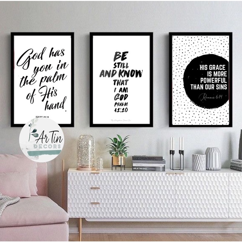 Bible Verse Decor / Verse Motivational Quotes Wall Frame / Bible Decor ...