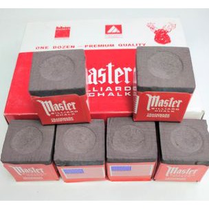 6pcs. Billiard Master Chalk Dark Gray ( tisa ng tako ng bilyaran ...