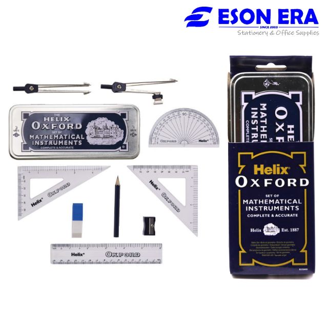 Helix Oxford Mathematical Instruments Geometry Set Jangka Lukis Compass ...