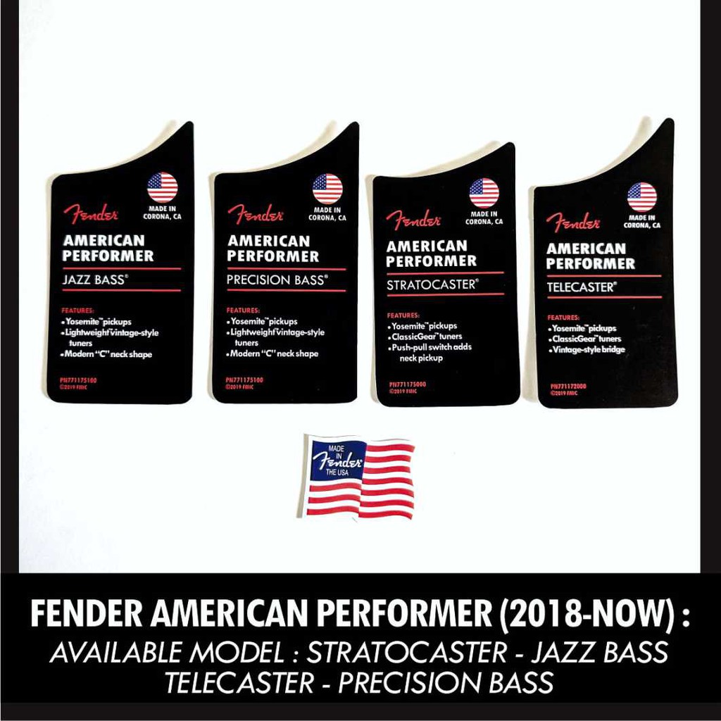 Fender USA Guitar And Bass Pickguard Sticker Set Pickguard | Shopee ...