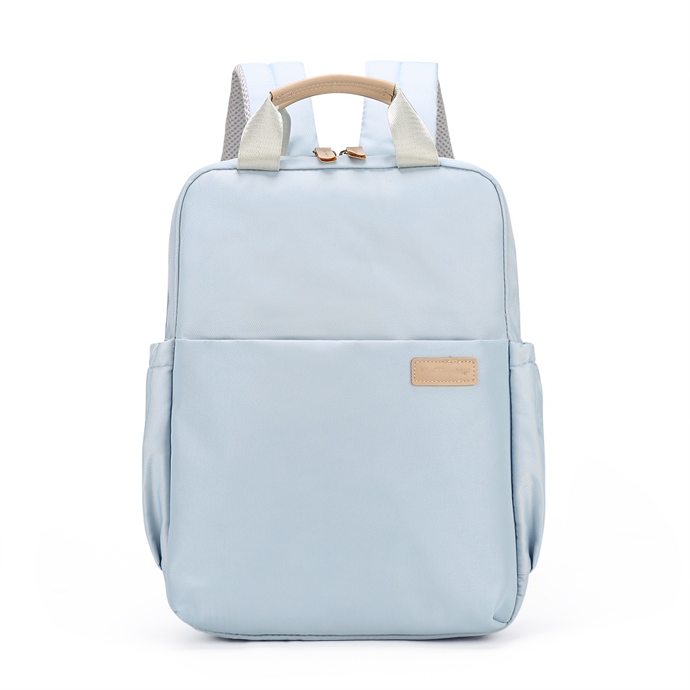 Solid Color Backpack Portable 14 inches Shockproof Laptop Bag Large ...