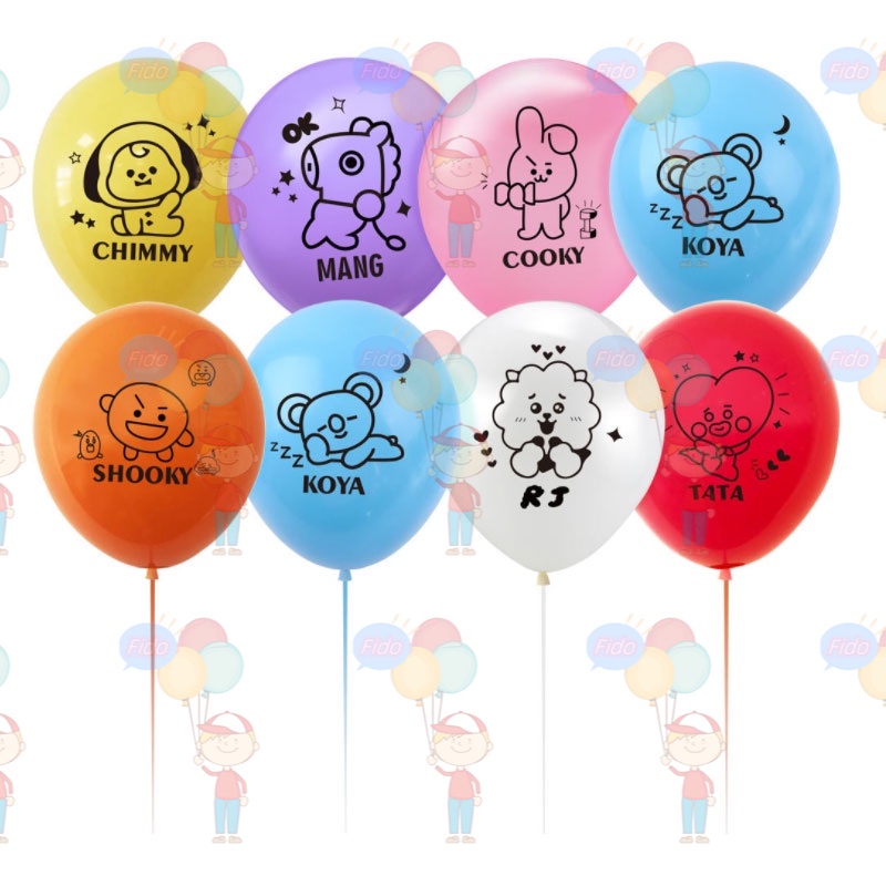 BTS Balloons Theme Birthday Party Decoration Latex balloons | Shopee ...