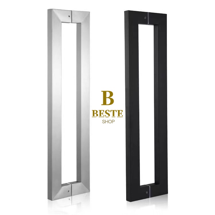 Heavy Duty Stainless Steel Push Pull Door Handle Square Tube Handle ...