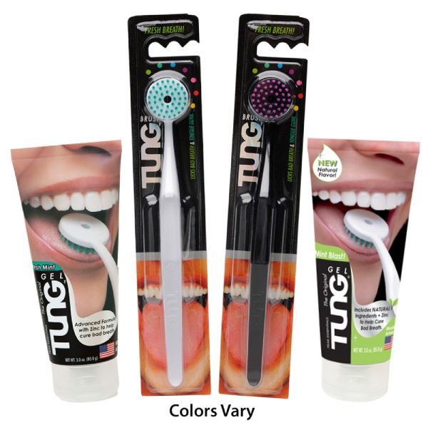 TUNG Brush & Gel – Combo Pack – Tongue Cleaner (Brush Color Varies ...