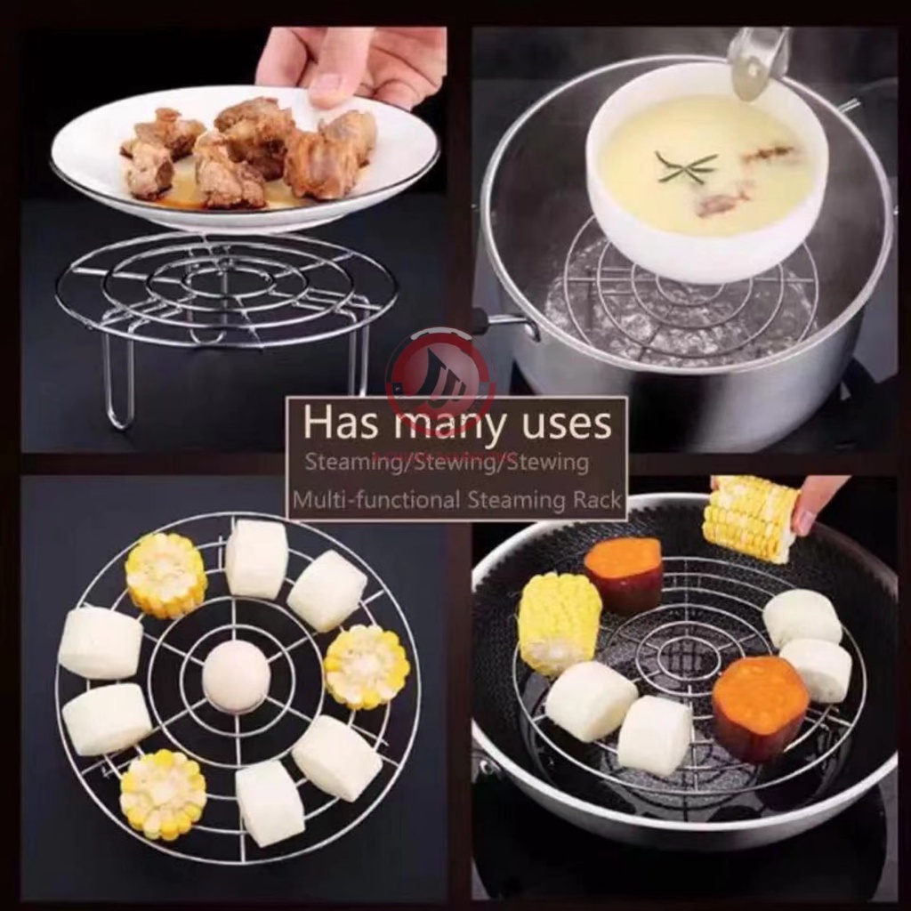 kitchen steaming rack Stainless Round Pot Stand Steamer Stainless Steel ...