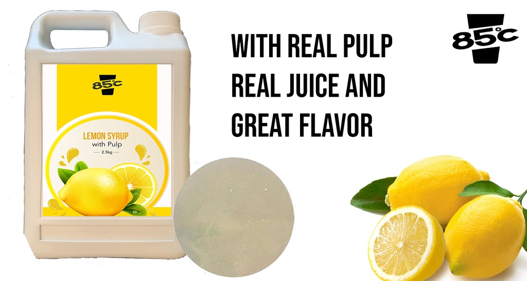 85C Lemon Syrup with Pulp [2.5kg] | Shopee Philippines