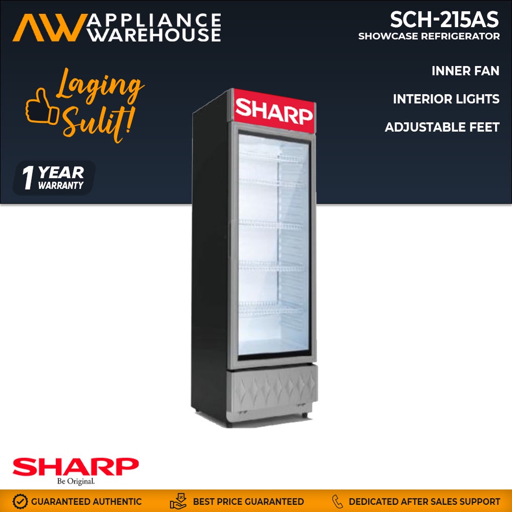 Sharp SCH-215AS 1 Door Showcase Refrigerator | Shopee Philippines
