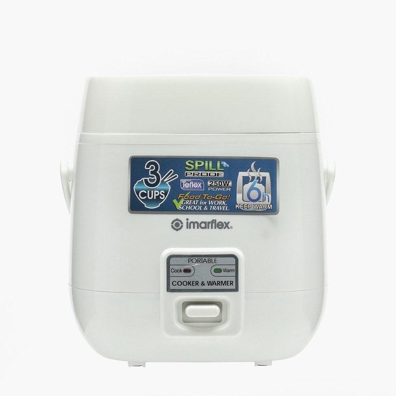 Imarflex Portable Rice Cooker and Warmer 3 cups IRJ-60T White | Shopee ...