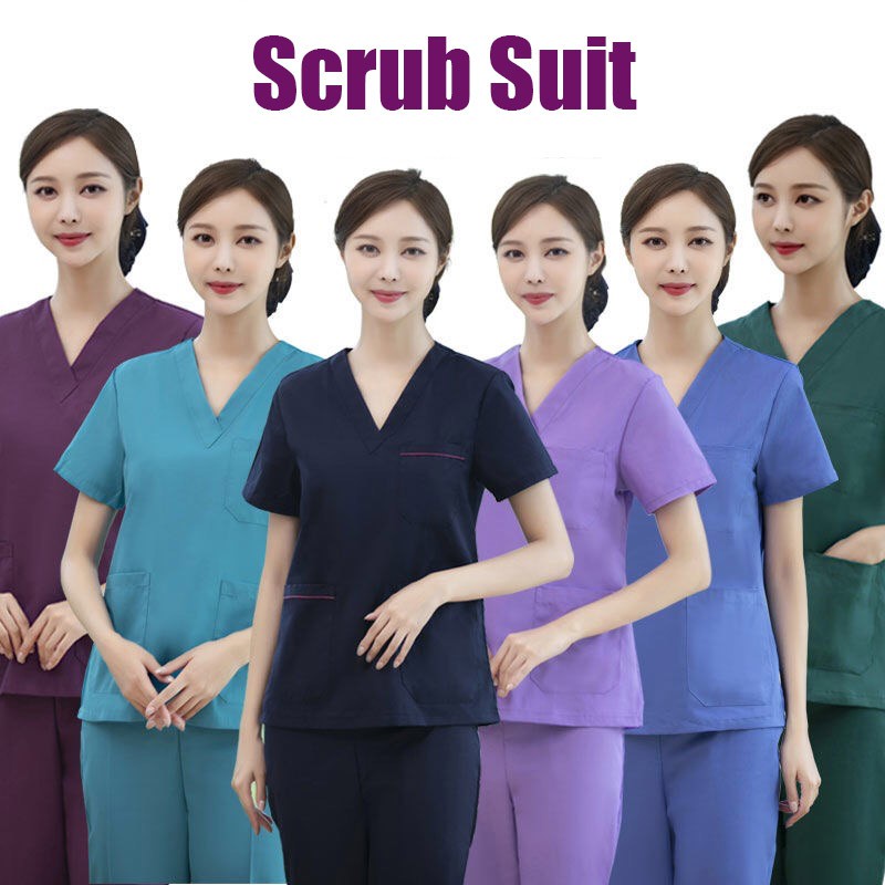 MEDICAL UNIFORM SCRUB SUIT TERNO// WASH AND WEAR | Shopee Philippines