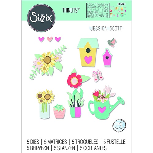 Sizzix Thinlits Die Set 5PK - Floral Garden | Shopee Philippines