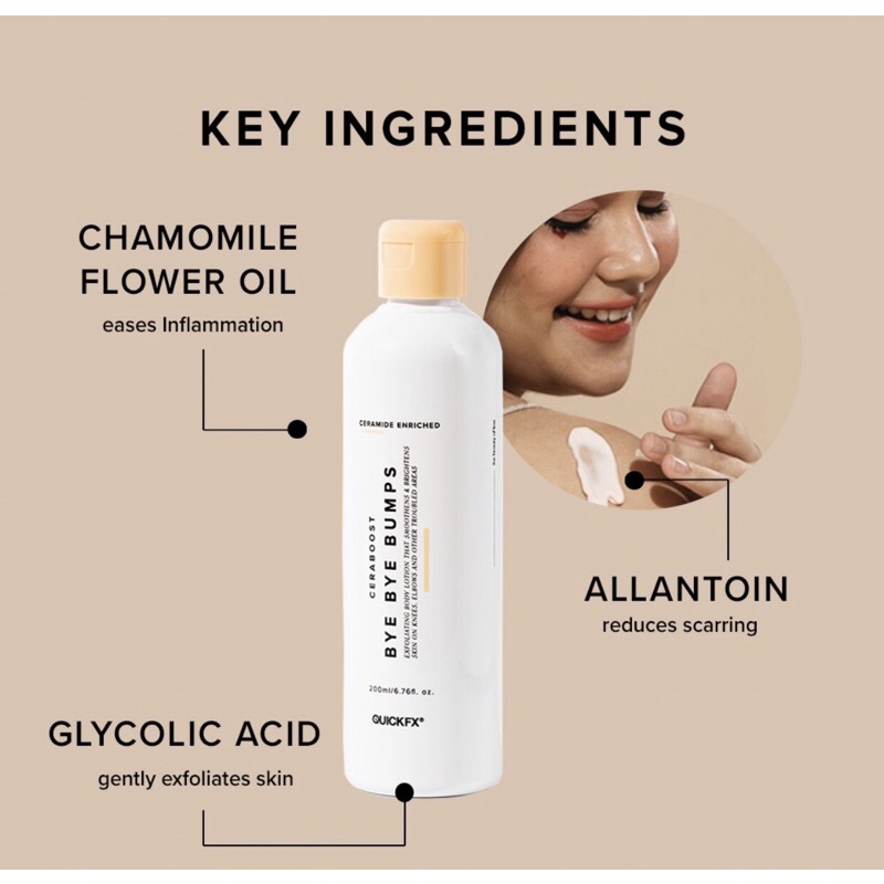 Quickfx Ceraboost Bye Bye Bumps Lotion 200ML | Shopee Philippines