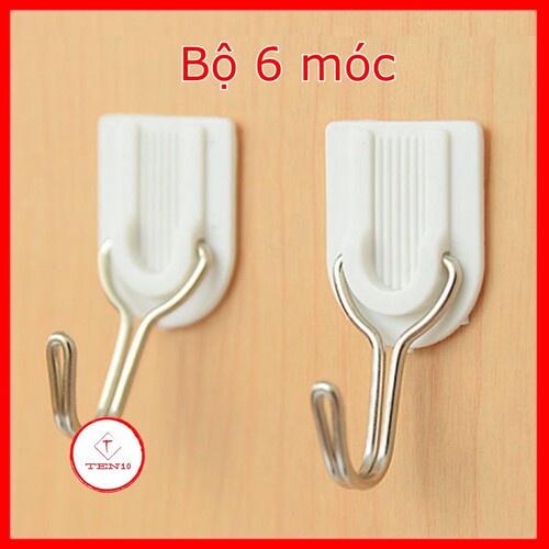 Super sticky wall hooks Set of 6 heavy-duty, super durable clothes ...