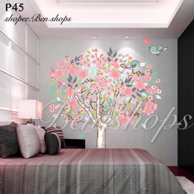 3D Wishing Tree Wall sticker self adhesive waterproof Pvc antistain ...