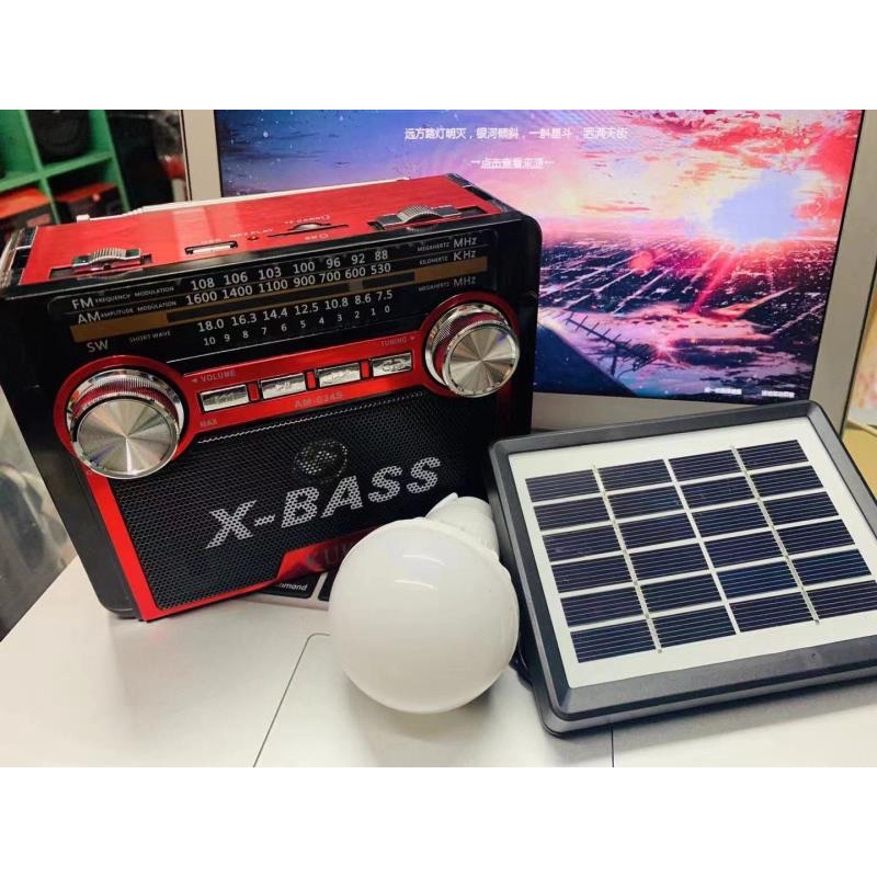AM/FM/SW radio usb/SD/TF mp3 player with solar panel AM034S | Shopee ...