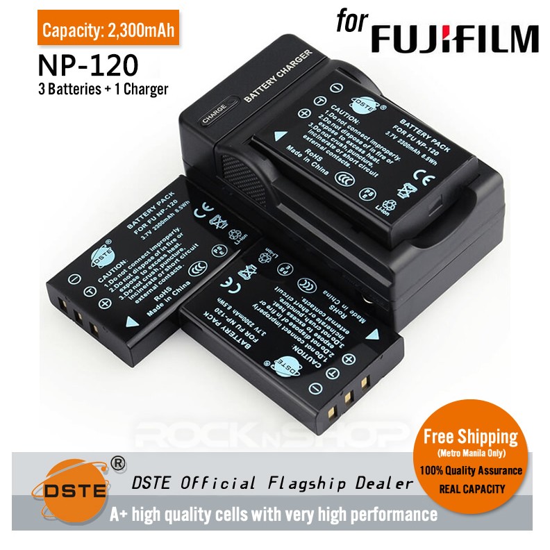 DSTE NP-120 NP120 D-Li7 Replacement Battery or Charger for Optio ...