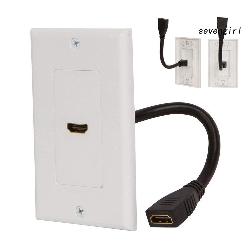 【SG】DOONJIEY Single Port Full HD 1080P HDMI Wall Plate Faceplate Socket ...
