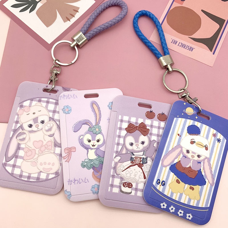 Cute Purple Rabbit Card Holder Campus Badge Cartoon Id Bus Subway ...