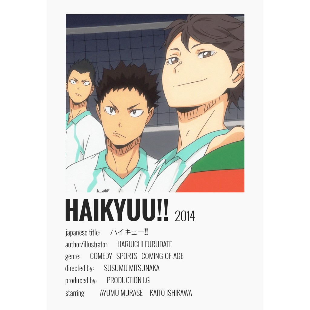 Anime Posters / Haikyuu Minimalist Poster / A4 Anime Poster & Sticker ...
