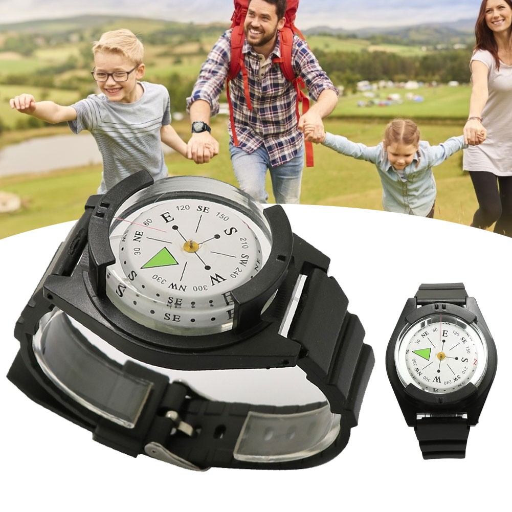 ♡magich♡Waterproof Wrist Compass for Outdoor Hiking Camping Diving High ...
