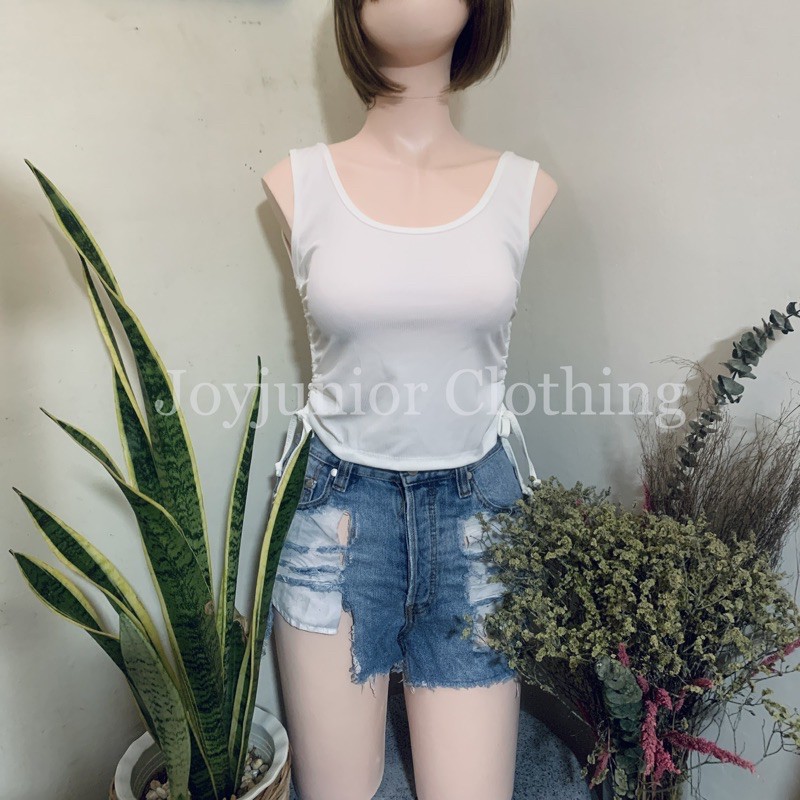 Sando Side String Top (Self-Tie) | Shopee Philippines