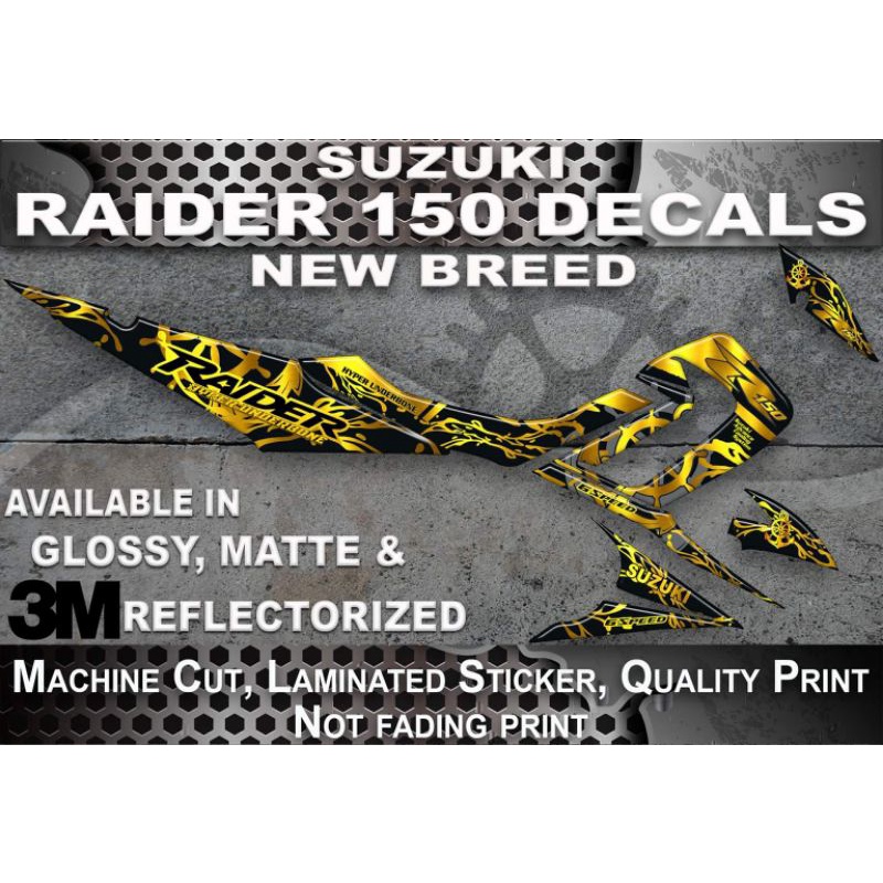 SUZUKI RAIDER 150 NEW BREED DECALS / STICKER ANCHOR STICKER FOR ...