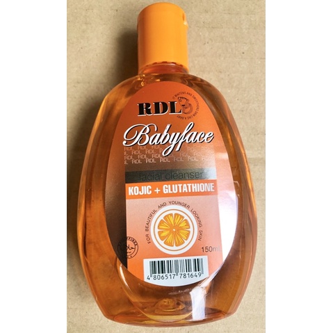 RDL BabyFace Facial Cleanser Skin 75ml, 150ml, 250ml with Kojic and ...