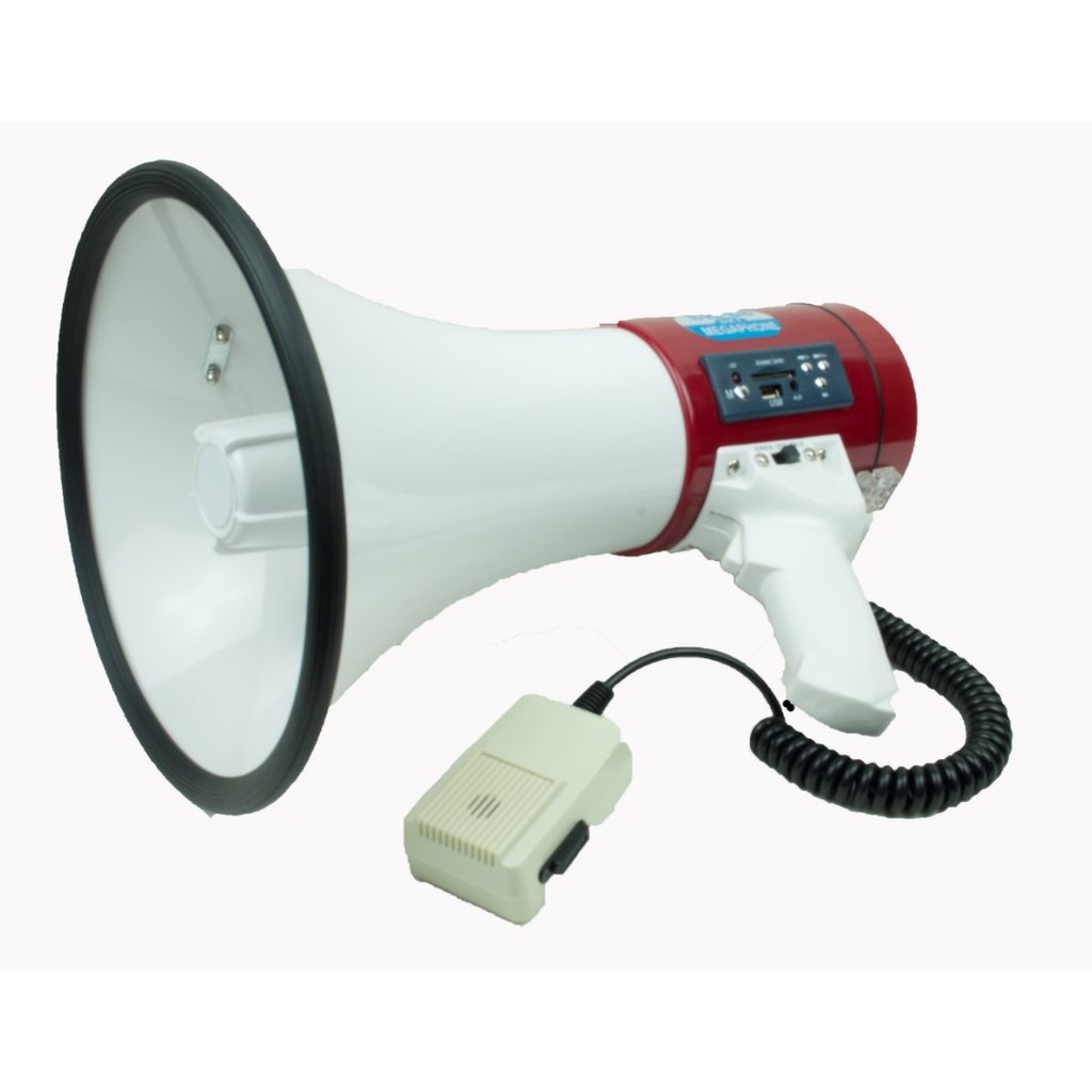 DAKOTA POWERED BIG MEGAPHONE with SIREN, USB, SD Slot, AUX and ...