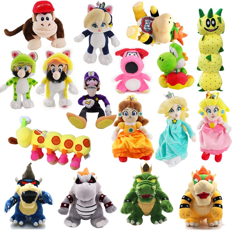 15-30cm super mario Plush Doll Anime Characters Cappy Waluigi Princess ...