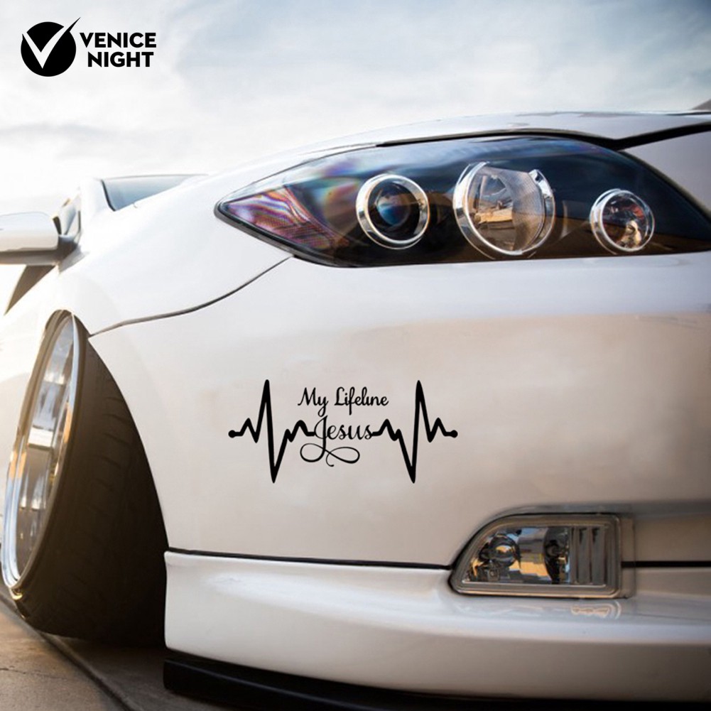 My Lifeline Jesus Graph Sticker Christian God Religious Car Styling ...