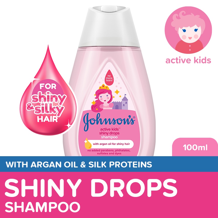 Johnson's Active Kids Shiny Drops Shampoo 100ml: active shampoo ...