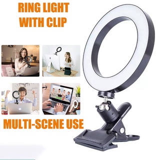 LED Ring Light with Clamp Photo Video Ring Lamp Clip for Laptop PC ...