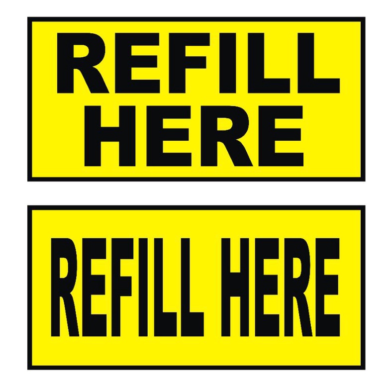 refill here signage 4*8 inches | Shopee Philippines