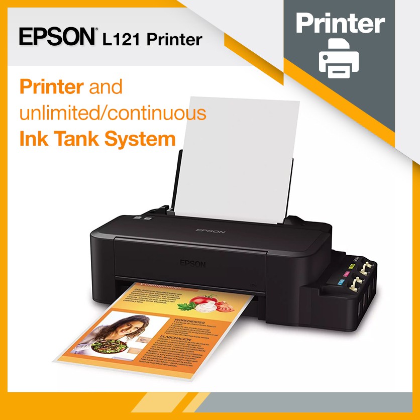 EPSON L121 Printer (Printer and unlimited/continuous Ink Tank System ...
