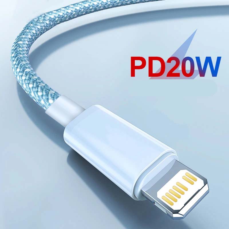 Charger for iPhone iP IOS iPad PD Fast Charging Cable Data USB Quick ...